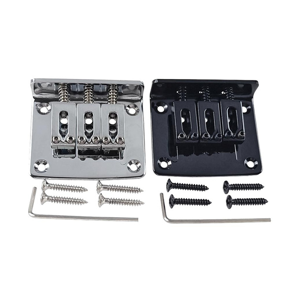 3-String Guitar Bridge with Screws & Wrench Fixed Top Load Guitar ...