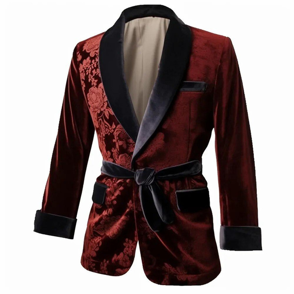 Men's Vintage Velvet Smoking Jacket | Wish
