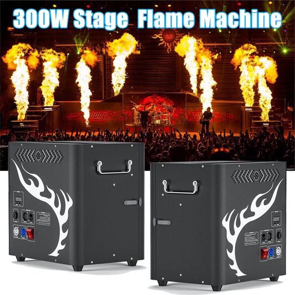 300W Flame Spraying Projector 3-Headed DMX DJ Stage Fire Effect Flame ...