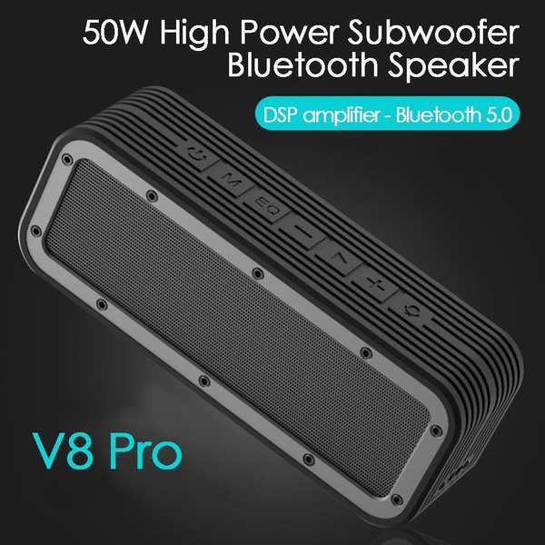 50W High-power Bluetooth Speaker V8 Pro Portable Wireless Subwoofer ...