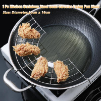 1 Pc Kitchen Rust-proof Stainless Steel Semi-circular Frying Pan Shelf ...