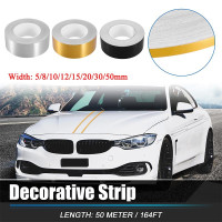X AUTOHAUX 50M 5/8/10/12/15/20/30/50mm Width Reflective Safety Sticker ...