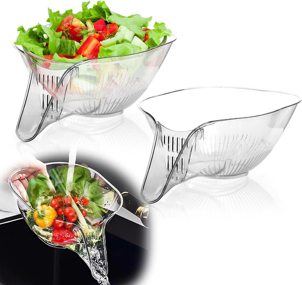 Multi-functional Drain Basket Fruit Cleaning Bowl with Strainer ...