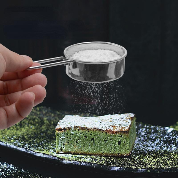 304 Stainless Steel Hand-held Mini Flour Sieve 40 Mesh Sugar Powder ...