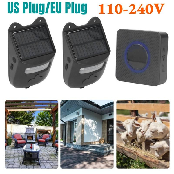 Solar Driveway Alarm Strobe Light Outdoor Security Siren Motion ...