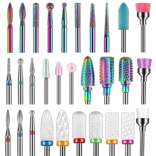 Safety Professional Rotary Burrs Polish File Bit for Acrylic Nails Gel ...