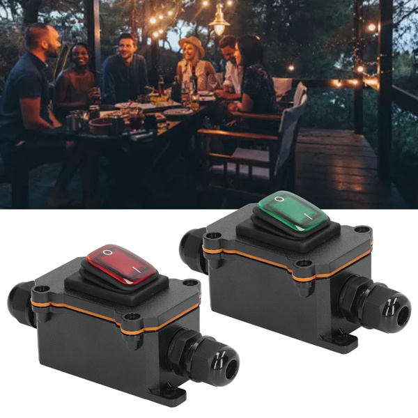 IP65 Waterproof Inline Cord Switch, 4 Pin 2 Position Outdoor Toggle ...