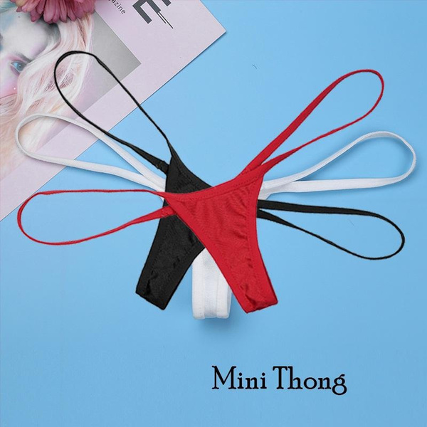 Womens Low Rise Micro Mini G-string T-back Thongs Bikini Lingerie ...