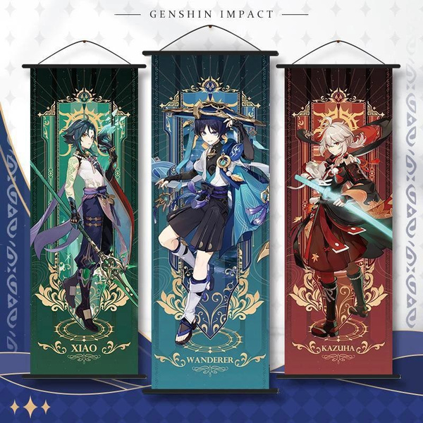 Genshin Impact Tarot Cosplay Anime Scroll Canvas Neuvillette Furina ...