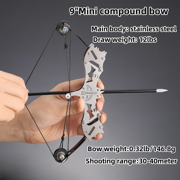 6.3"/9" Mini Archery Bow Set Right Hand Mini Compound Bow Mini Hunting ...