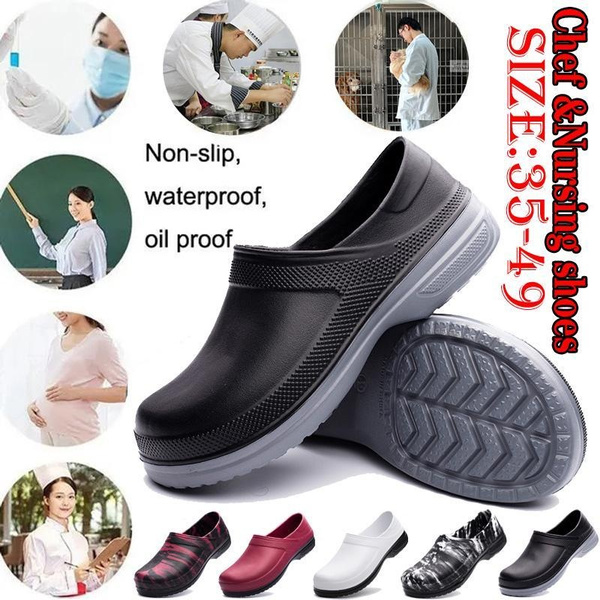 Professional Men Women Hotel Non-slip Oil-proof Chef Shoes Thick-soled ...