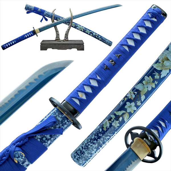 Blue Blade Beautiful Sword Handmade super sharp ninja sword High ...