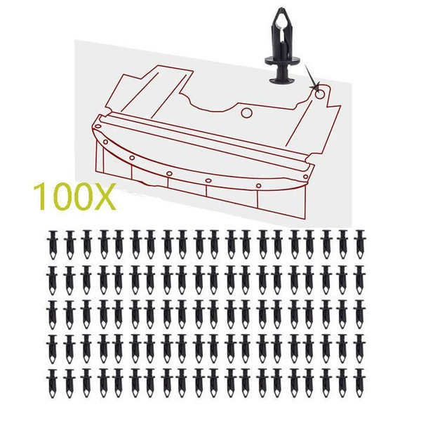Yiyasu Store 100pcs Car Fender Clip Nylon Auto Body Rivet Retainer ATV ...