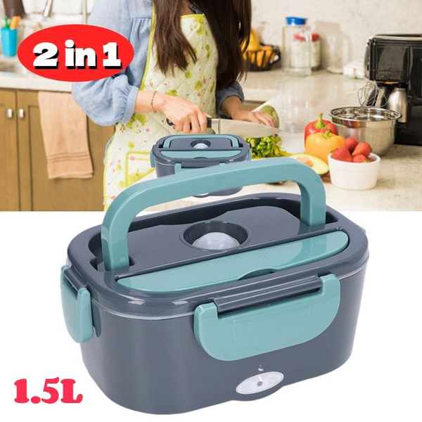 2 in 1 Home Car Electric Lunch Box Food Warmer Heating Thermal Lunch ...