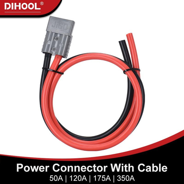 50cm Length Car Battery Charging Wire 4AWG 6AWG 8AWG 50A 120A 175A 600V ...