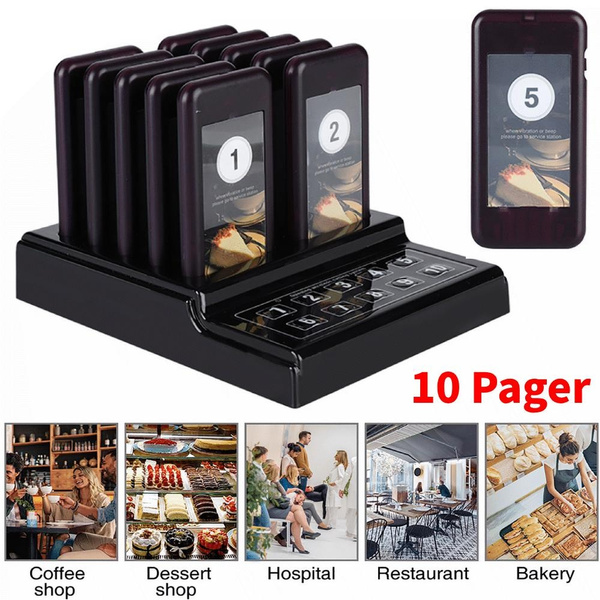Wireless Calling Pager System,Restaurant Pager Guest Paging System 10 ...