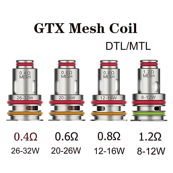 GTX Mesh Coil 0.4ohm 0.6ohm 0.8ohm 1.2ohm Coils Head for Target SWAG ...