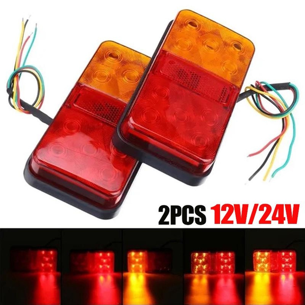 2PCS 12V/2V LED Car Warning Light Pilot Indicator Lamp Truck Side Light ...
