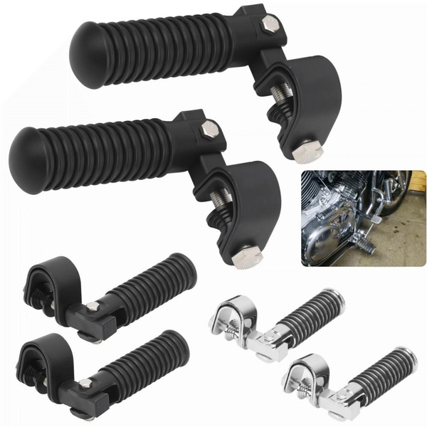 Motorcycle Foot Pegs, 1 Pair of Motorcycle Clamp Footrest Mount for 1in ...