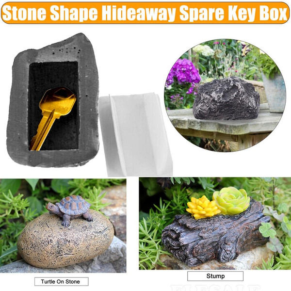 Key Box Spare Key Storage Outdoor Stone Shape Hideaway Spare Key Box ...