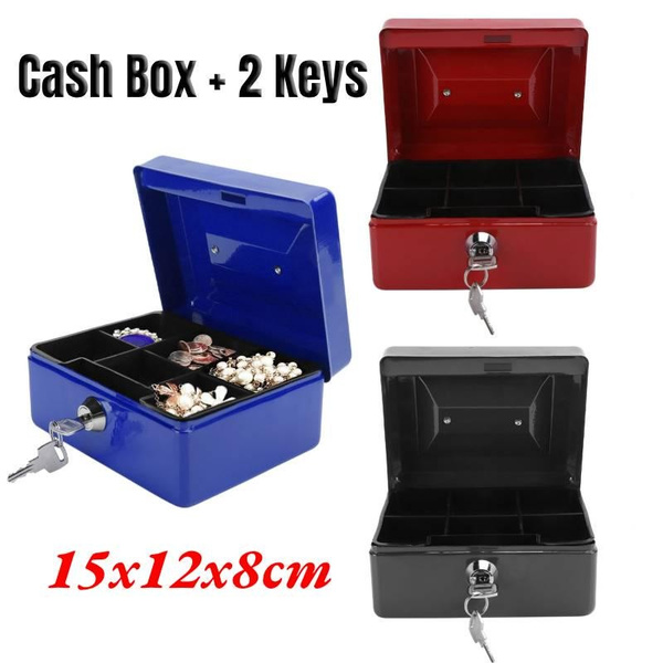 NEW Mini Portable Cash Box Lockable Security Money Box with Key Lock | Wish