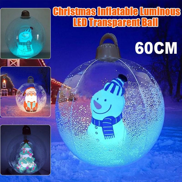Christmas Inflatable Luminous LED Transparent Ball Decoration Outdoor ...