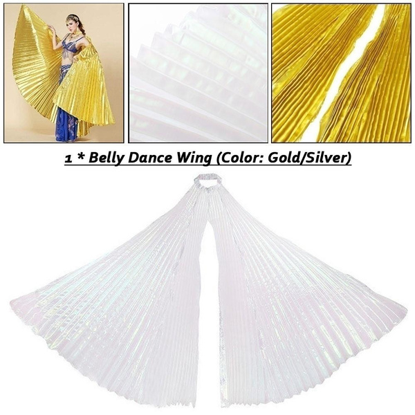 Gold/Silver Costume Shiny Belly Fancy Isis Wings Dance Wear Wing | Wish