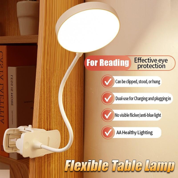 Clip-on LED Desk Light, 360° Foldable 3 Color Temperature Adjustable ...