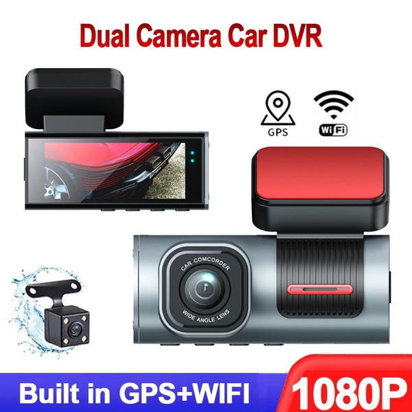 New 1080P Car DVR Dual Lens Camera Dash Cam Built In GPS WIFI Front ...