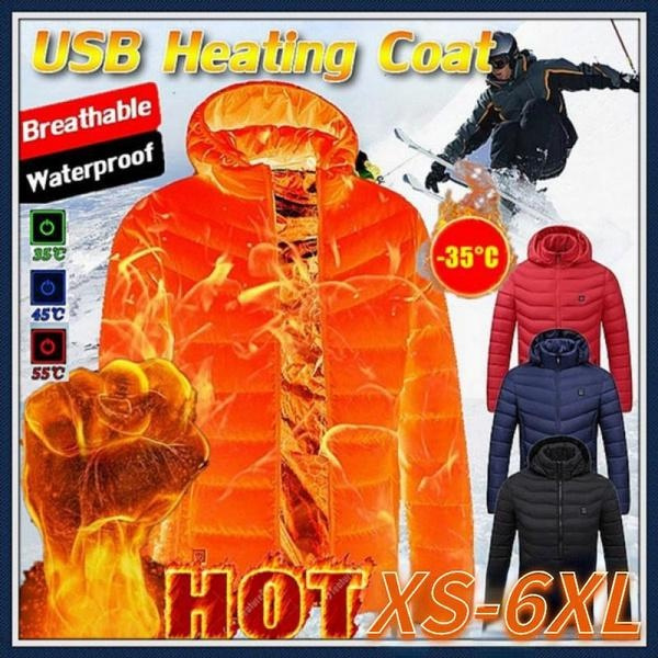 Winter Electric 9-zone Heating Cotton Jacket Fashionable Men's ...