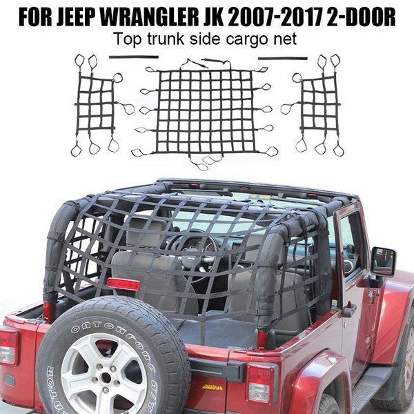 3 Pcs Rear Trunk Side Top Cargo Net Pet Safety Protector Dog Barrier ...