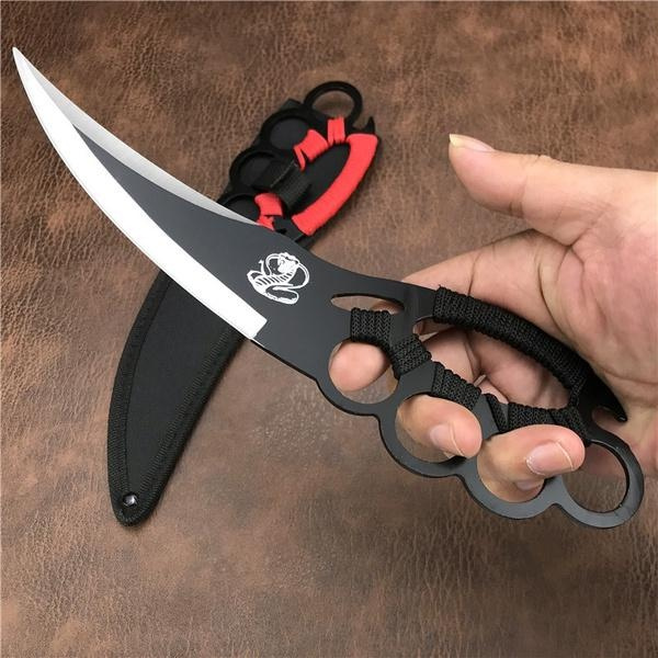 NEW Boxing Knife Knuckle Tactical Fixed Blade Knife Karambit Knife ...