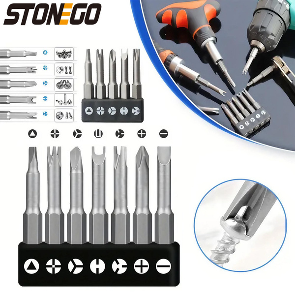 STONEGO 5/7/13Pcs 5-13-Piece 50mm Special Shaped Screwdriver Bit Set, U ...