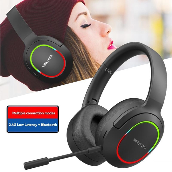 2.4GHz/Bluetooth Dual-mode Wireless Gaming Headset Ultra-low Latency ...