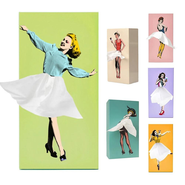 Classy Girl Tissue Box Retro Plastic Tissue Case Lady Gorgeous Turn ...