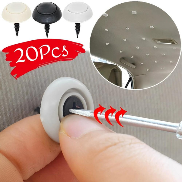 20 Pcs Car Ceiling Buckles Fixing Clips Car Interior Roof Screw Caps ...
