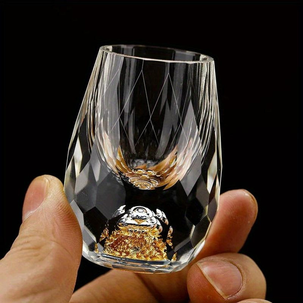 Luxury Crystal Glass Vodka Glass Sake Shochu Glass Bar Liqueur Double ...