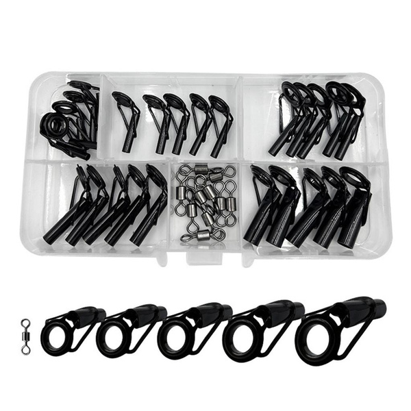 35pcs/pack Fishing Rod Guide Rings Ceramic Wear Heat Conduction Repair ...