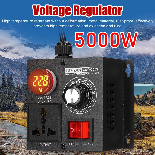 AC220V 5000W Stepless Voltage Regulator Portable Variable Monophase ...