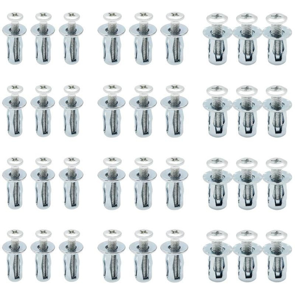 36Pcs Jack Nuts Petal Nuts Steel Expansion Nuts,Thin Fixings Dowels ...