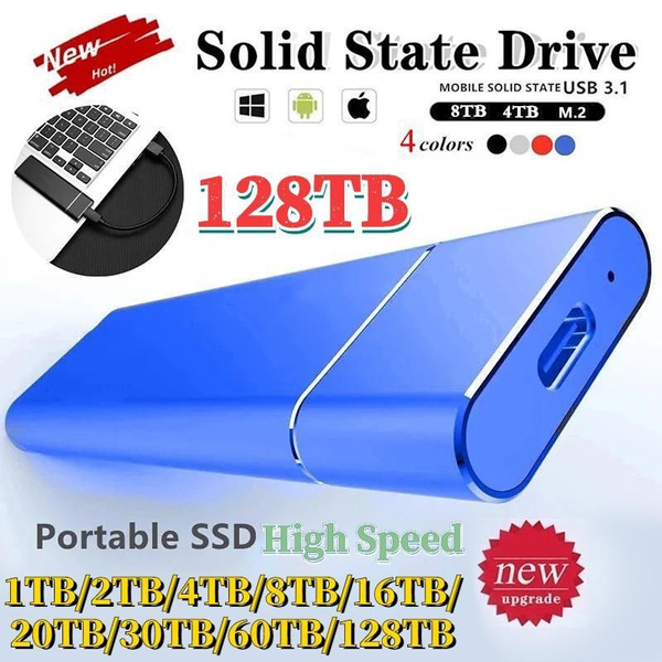 High Speed Mobile External Hard Drive SSD USB3.1 30TB External Solid ...