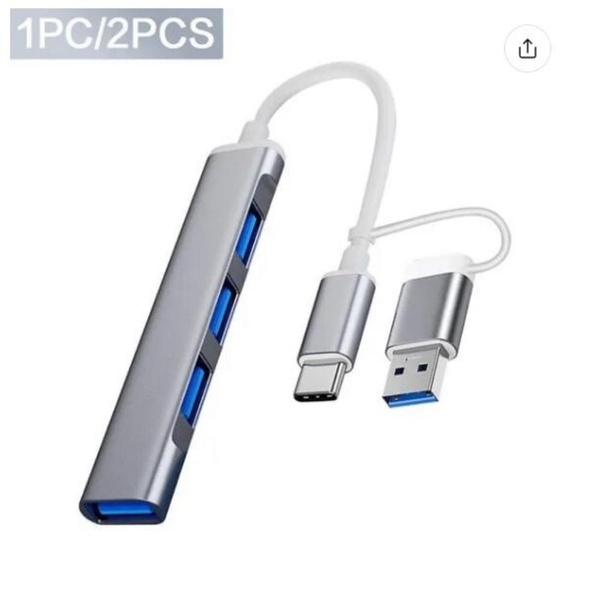USB C To USB Hub 4 Ports, Type C To USB 3.0 Hub with A USB C To USB ...