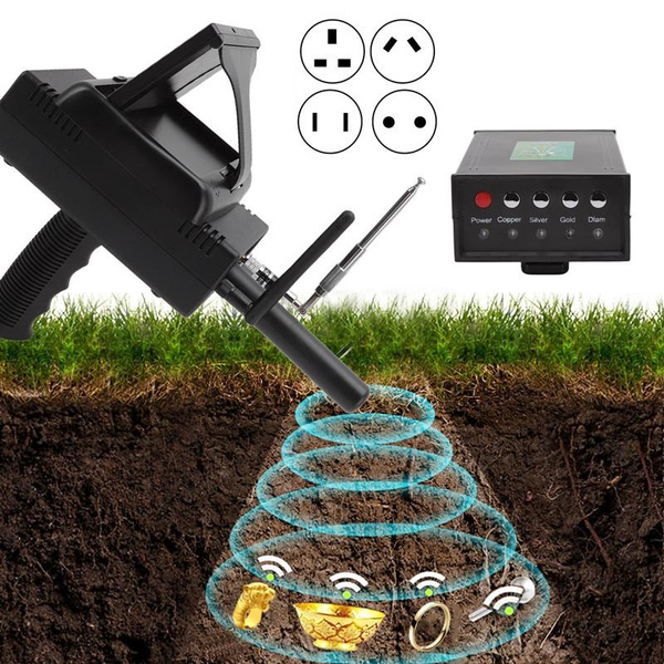 25m Depth 1200m Range Metal Detector Locator AKS Display Screen Remote ...