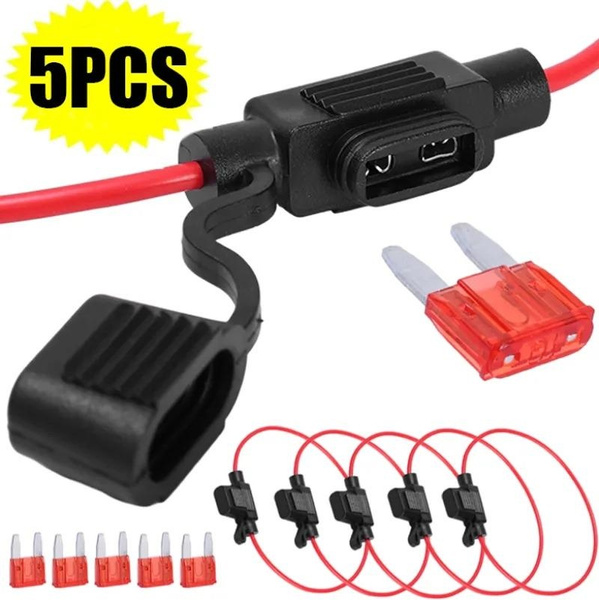 Waterproof Car Mini Blade Fuse Holder Splash-proof Box 12V 30A with ...
