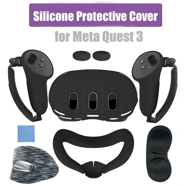 Silicone Protective Cover Shell Case 7 IN 1 For Meta Quest 3 VR Headset ...