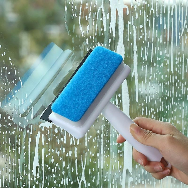 Double-sided household glass shaving tile bathroom cleaning brush wipe ...