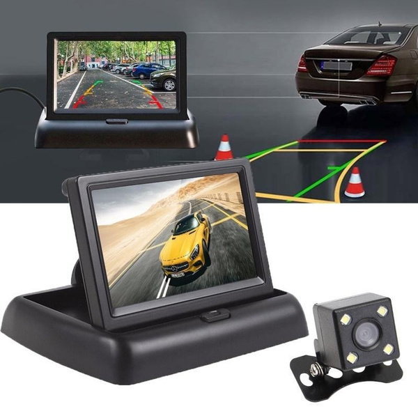 2In1 Car Parking System Kit 4.3'' TFT LCD Color Rearview Display ...
