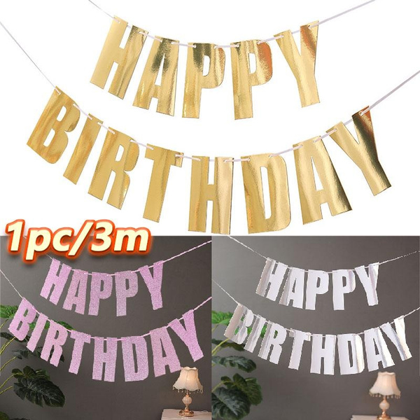 Happy Birthday Letter Banner Bold Capital Letters Flag Pulling Birthday ...