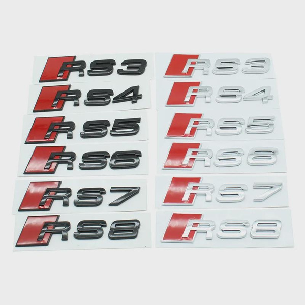 Suitable for Au-di rear end logo AQ modification RS3 S4 S5 S6 S7S8 ...