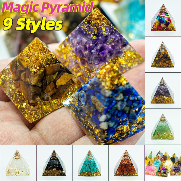 Art Magic Pyramid 9 Styles Energy Pyramid Reiki Natural Amethyst ...